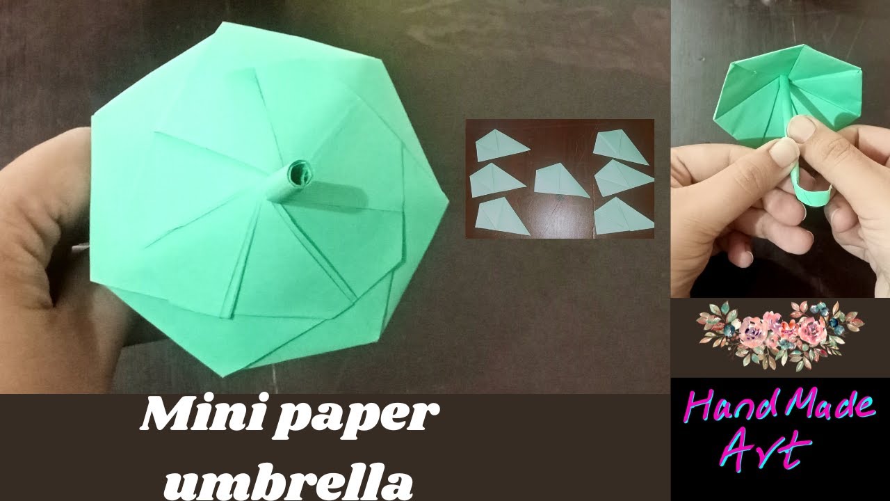 How To Make Beautiful Umbrella || mini paper umbrella - YouTube