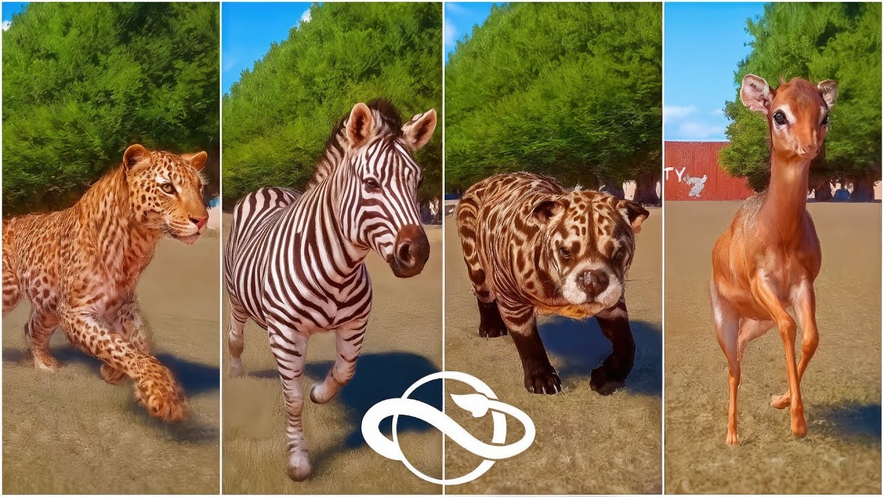 Animals Ultimate Speed Race Near Desert Trees | Zebra, Monkey, Leopard ...