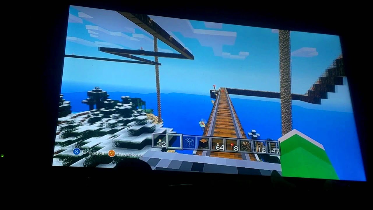 Minecraft Xbox 360 Edition my roller coaster complete - YouTube