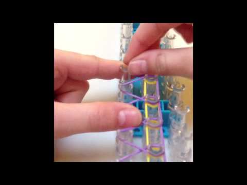 Rainbow loom- Single Pattern With Rings - YouTube