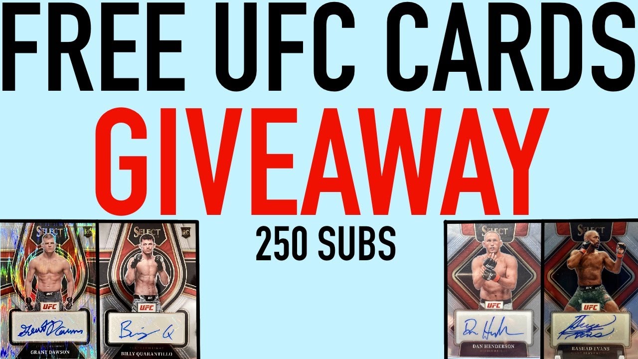 FREE UFC CARDS! 250 Subscriber Giveaway - YouTube