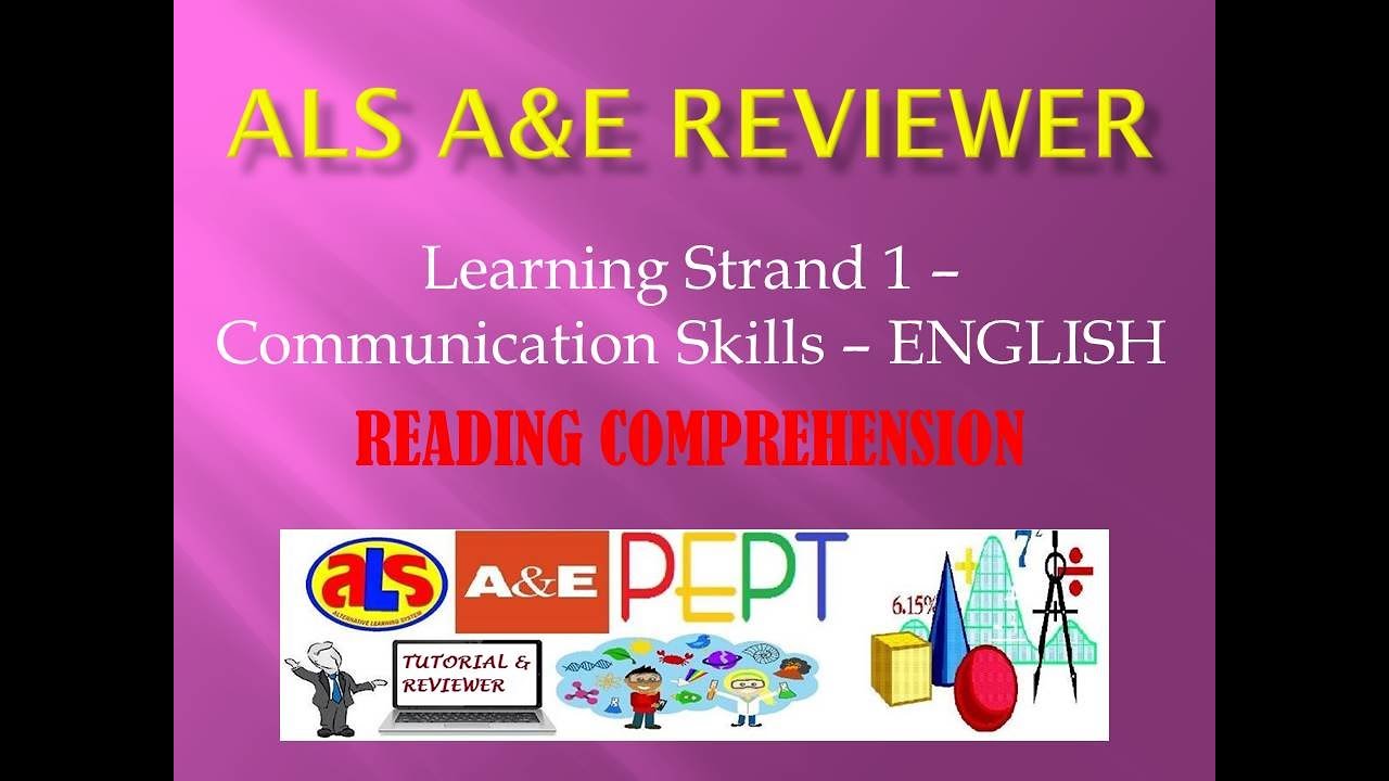 Video 21 ALS A&E REVIEWER ENGLISH Reading Comprehension - YouTube