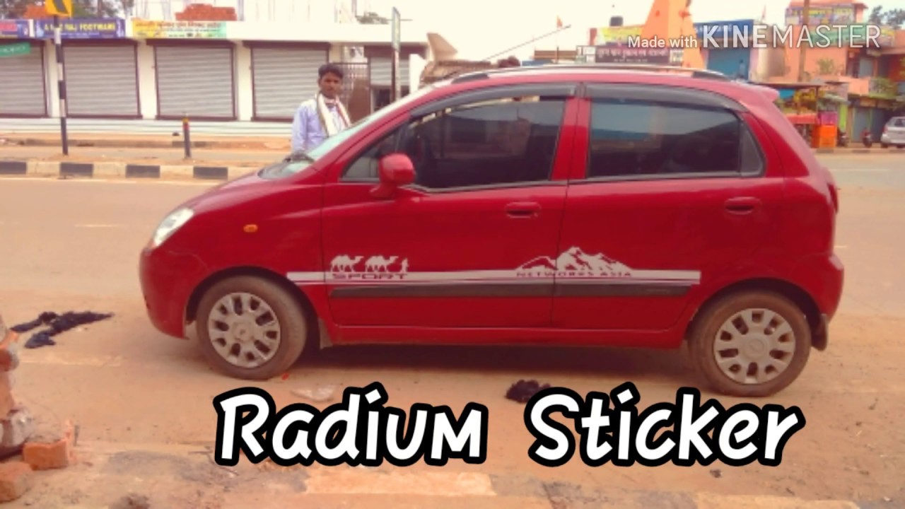 Car door radium sticker - YouTube
