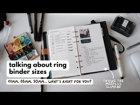 Ring binder sizes 11mm vs 16mm vs 30mm | MeePlus, WuZhi | Filofax and Plotter alternatives