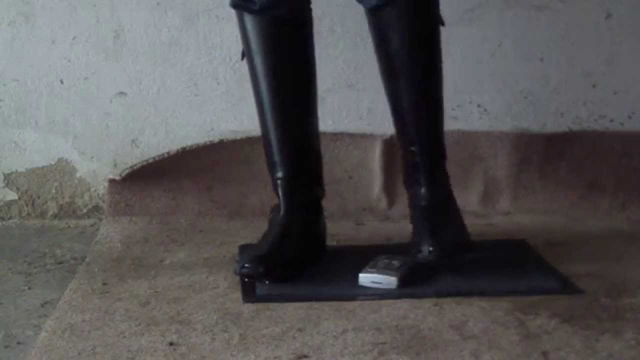 Riding Boots crushing - YouTube