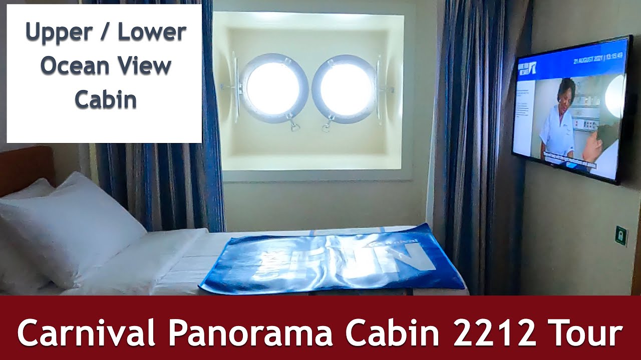 Carnival Panorama Cabin 2212 Tour | "Upper/Lower cabin" | First ship ...