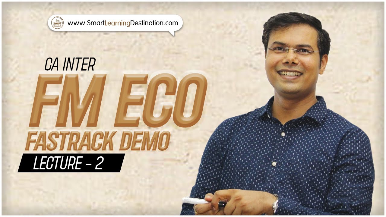 CA Inter FM Eco Fastrack Demo | Lecture 2A | LEVERAGES | Operating ...