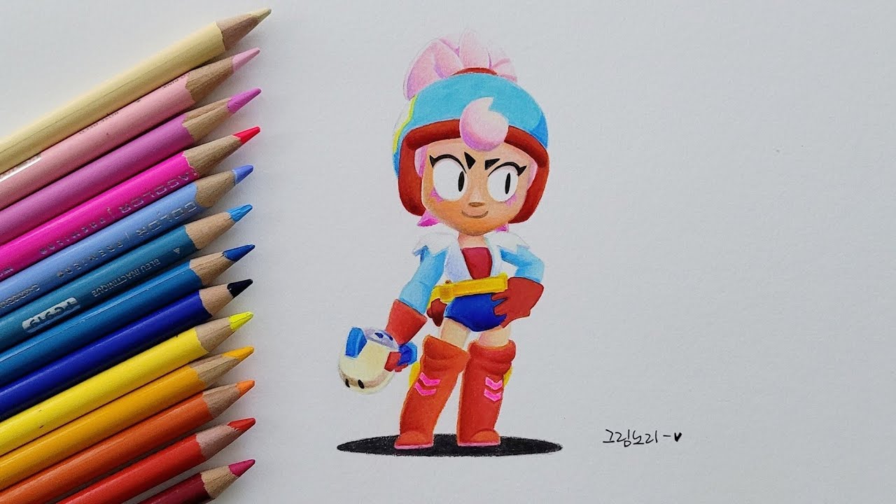 Drawing JANET New Brawler Janet! - YouTube