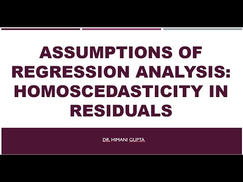 R #5 Assumption of Regression : Homoscedasticity in Residuals - YouTube
