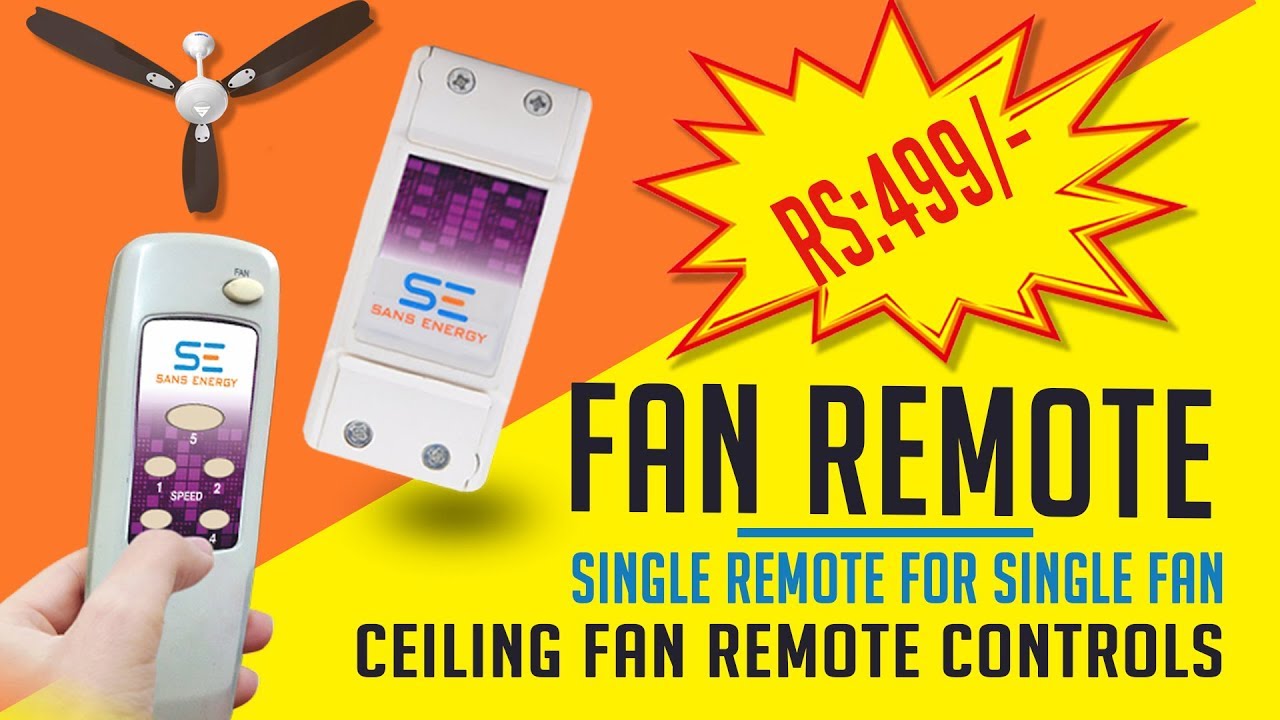 Sans Energy Remote Fan Controller - Single Remote For Single Fan - Demo ...