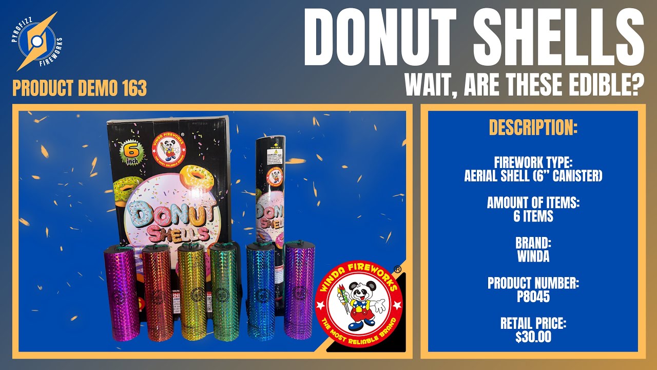 Donut Shells (6” Canisters) by Winda Fireworks - YouTube