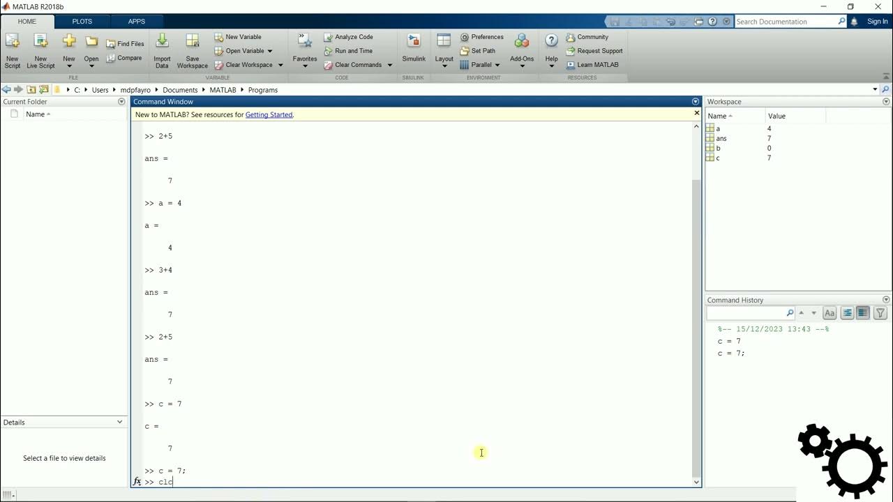 Matlab - CLC - who - YouTube