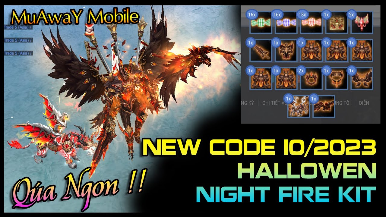 New Code Halloween 2023 MuAwaY set NIGHT FIRE siêu hot - chim Pet mới ...