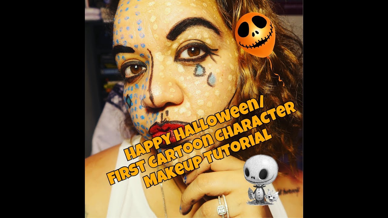 Pop Art/Comic Cartoon Character Makeup Tutorial - YouTube