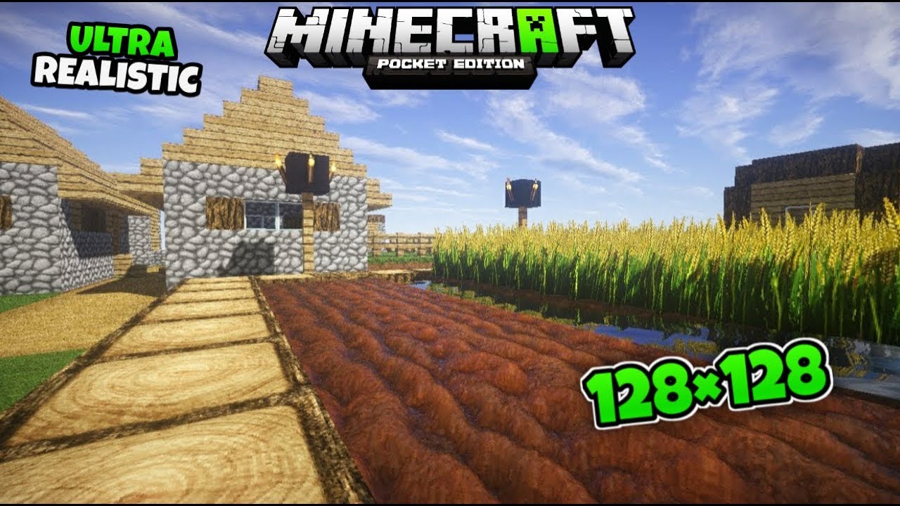 TEXTURE 128×128 + SHADER MCPE VERSI 1.12...!!! ULTRA REALISTIC DAN 3D ...