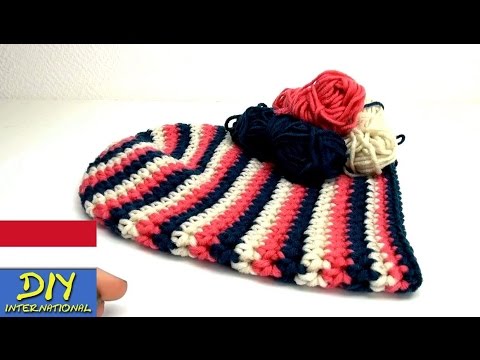 Merajut topi dingin style long beanie tutorial - how to crochet a ...