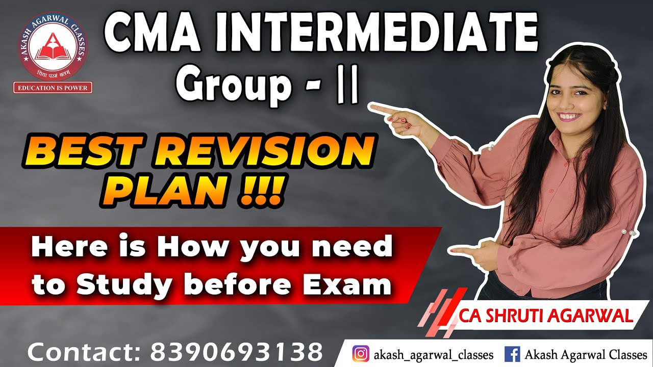 BEST STUDY PLAN for CMA INTER Group 2 | Revise for July 21 Exams in ...