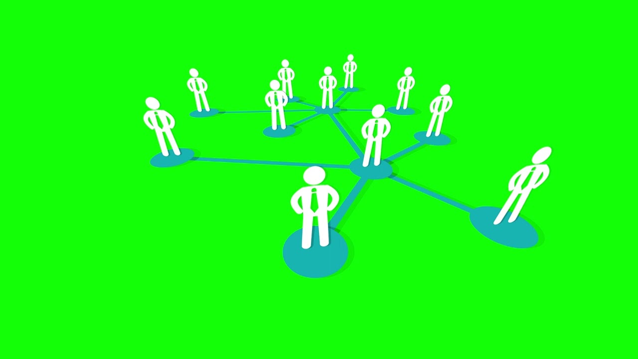 Data network people icon green screen | animated icon green screen ...