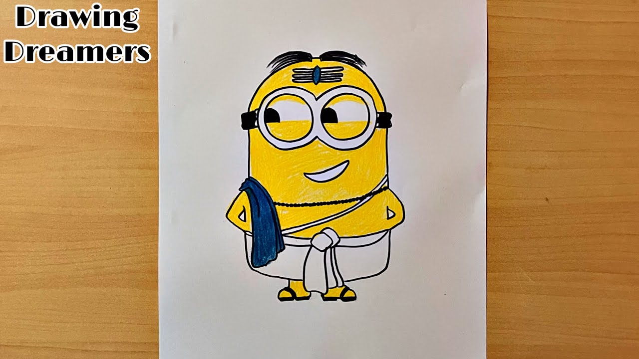 How to Draw a Minion in South Indian Look 👀 - YouTube