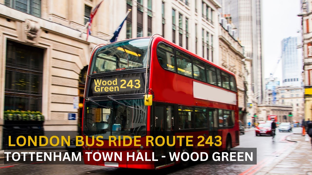 London Bus Ride Tottenham Town Hall - Wood Green. Route 243 - YouTube