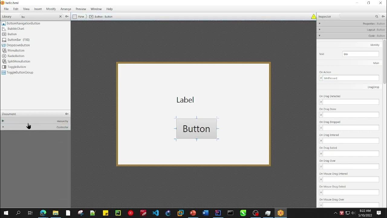 JavaFX với SceneBuilder và Intellij - YouTube