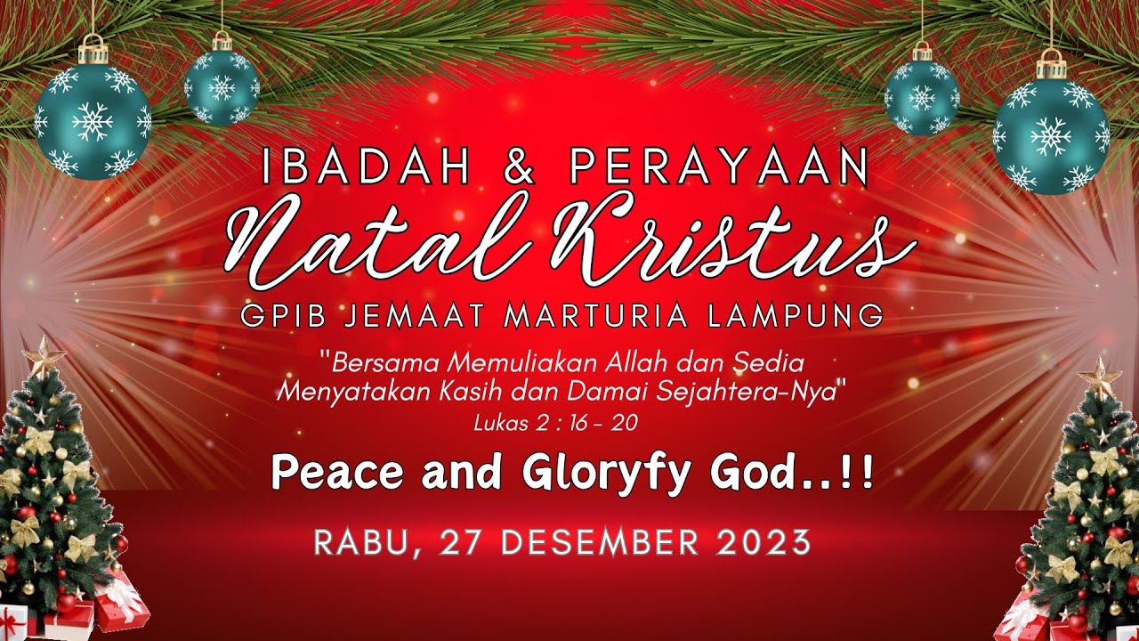 Perayaan Natal GPIB jemaat Marturia Lampung - YouTube