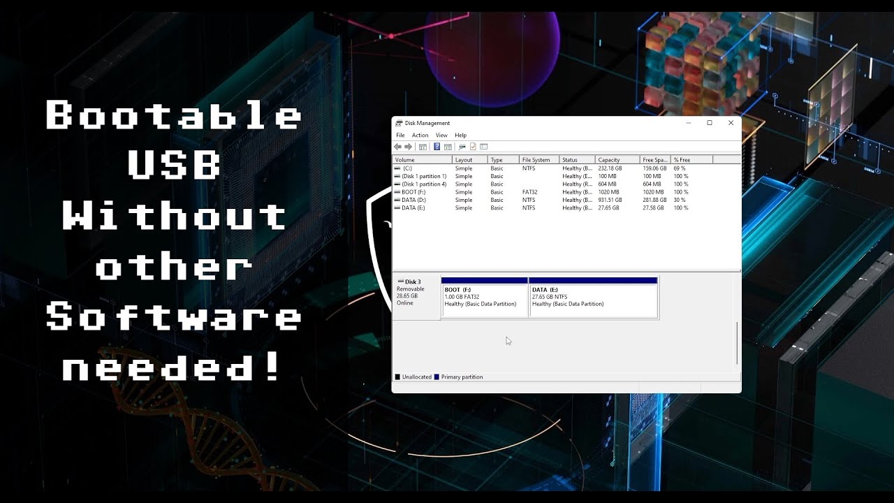 How to create Windows Bootable USB without additional software - YouTube