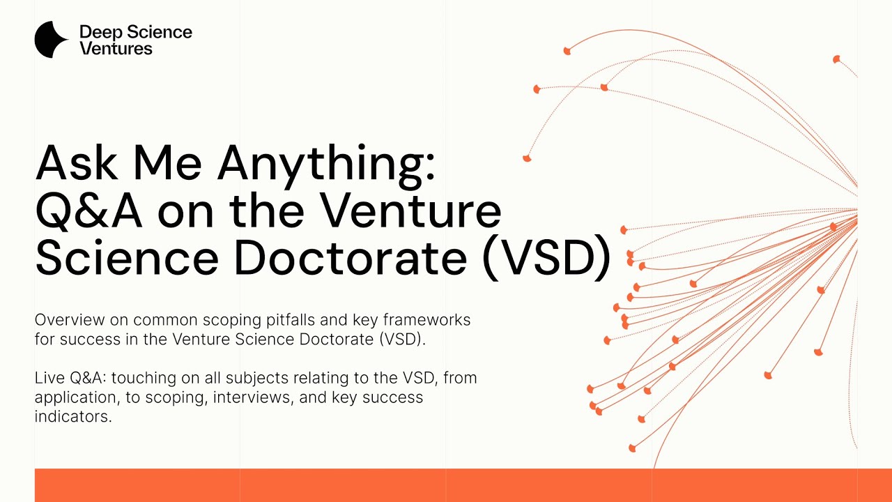 Ask Me Anything: Q&A Session on the Venture Science Doctorate (VSD ...