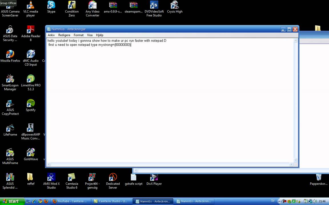 how to make ur pc faster with notepad - YouTube