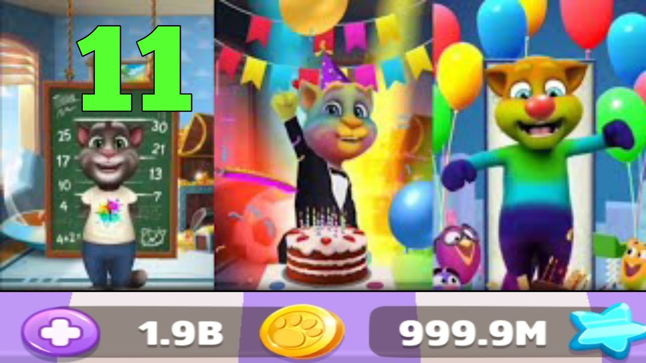 Happy Birthday To Tom Unlimited Money - Part 11 - My Talking Tom 2 ...