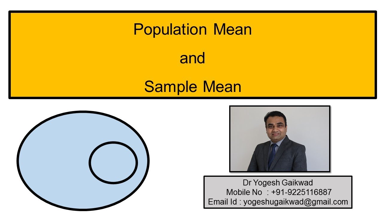 Population Mean and Sample Mean - YouTube