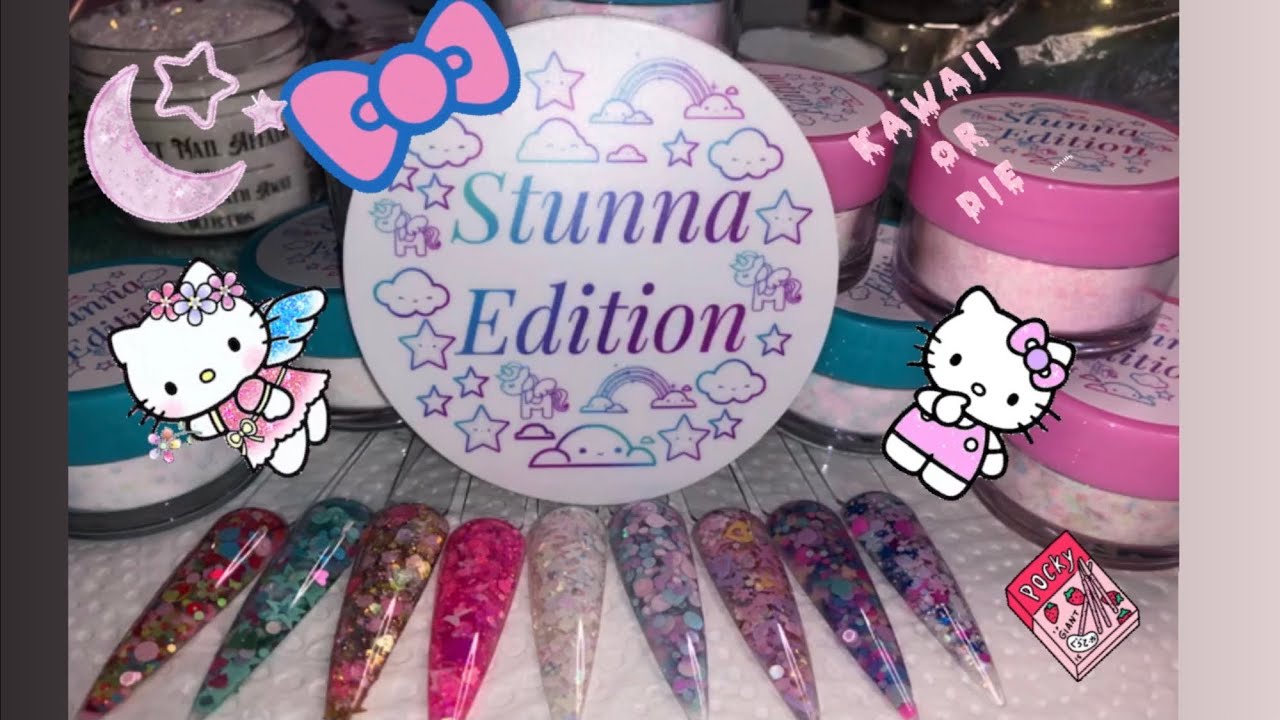 REVIEWING THE STUNNA EDITION FULL ACRYLIC COLLECTION 🦄💖🧚🏻‍♀️ - YouTube