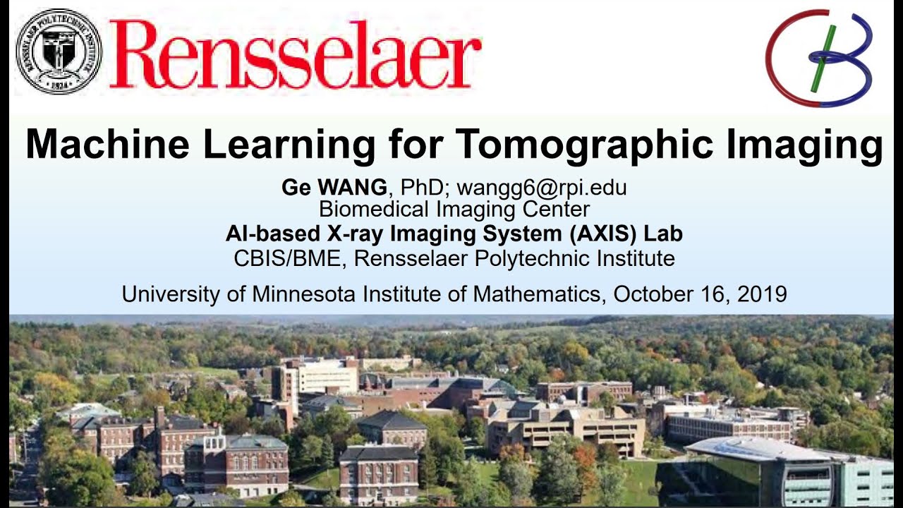 Machine Learning for Tomographic Imaging - YouTube