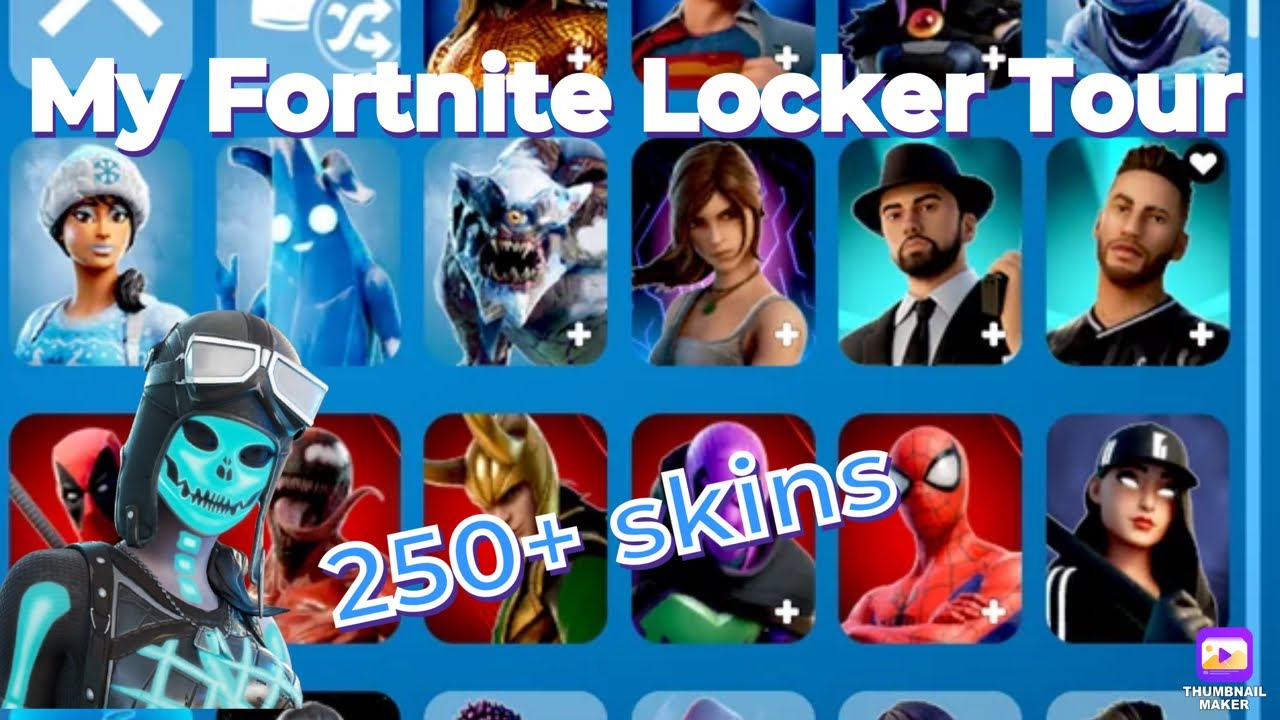 Fortnite My Updated Locker Tour (275+ Skins) Like And Sub iBaconPlays ...