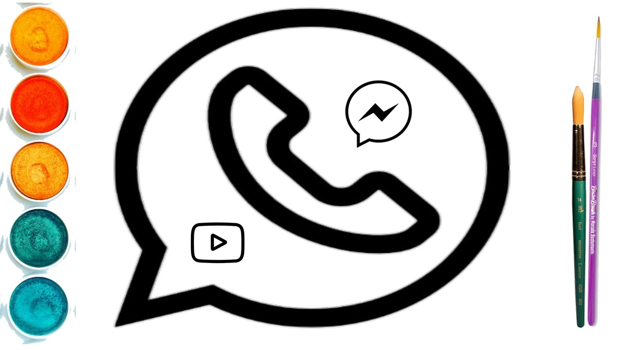 how to call logo messenger logo youtube logo drawing,art for kids ...