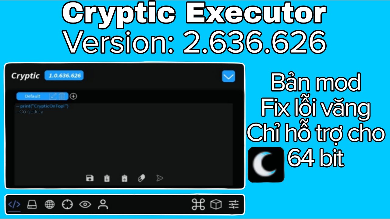 Cập Nhật Client Cryptic Executor V636 | Fix Lỗi Văng, Giảm Lag - YouTube