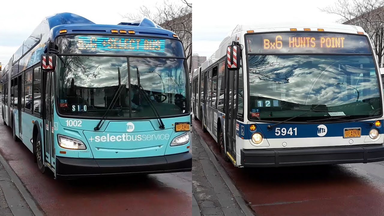 MTA: 2018 New Flyer XN60 [1002]|2012 NovaBus LFSA [5941] Bx6/Bx6 SBS ...