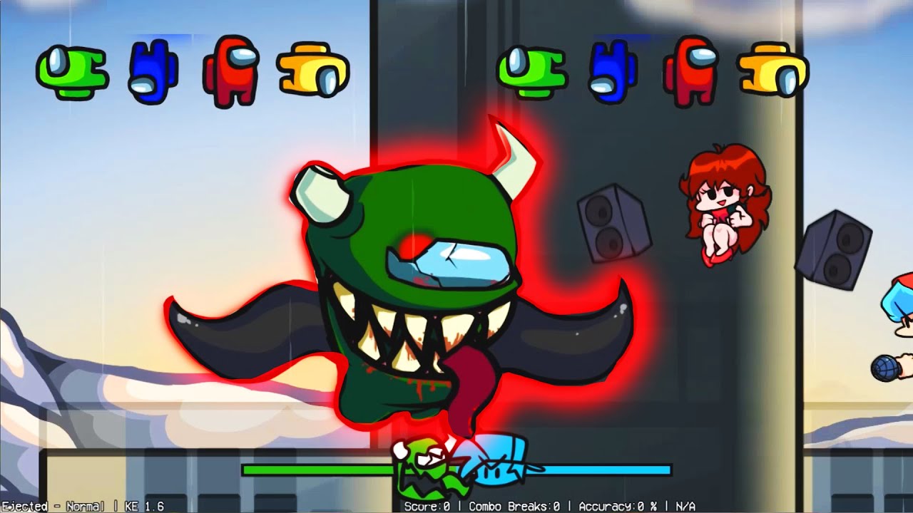 FNF VS Ejected Black Impostor but with Among Us arrows - YouTube