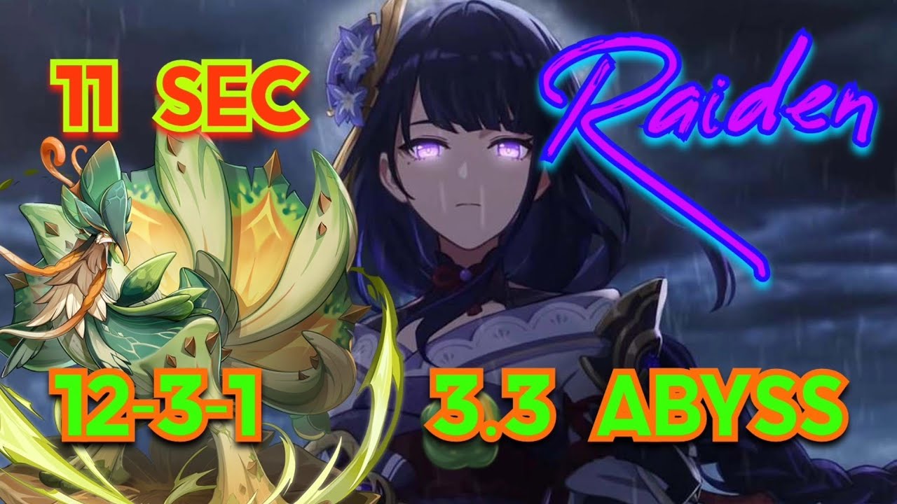 RAIDEN 12-3-1 in 11 Sec - Dendro Chicken - 3.3 Abyss - YouTube