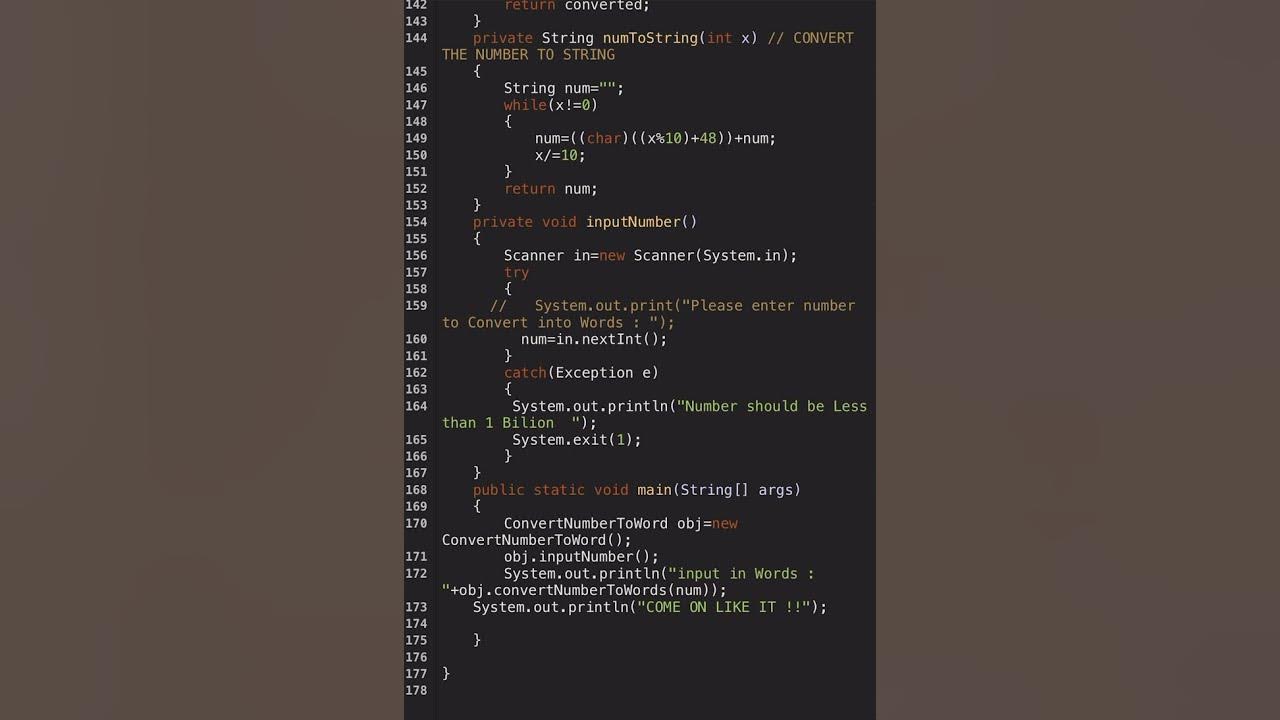 Convert The Number To Word Viral Coding Programminglanguage Java Code Coder Youtube 