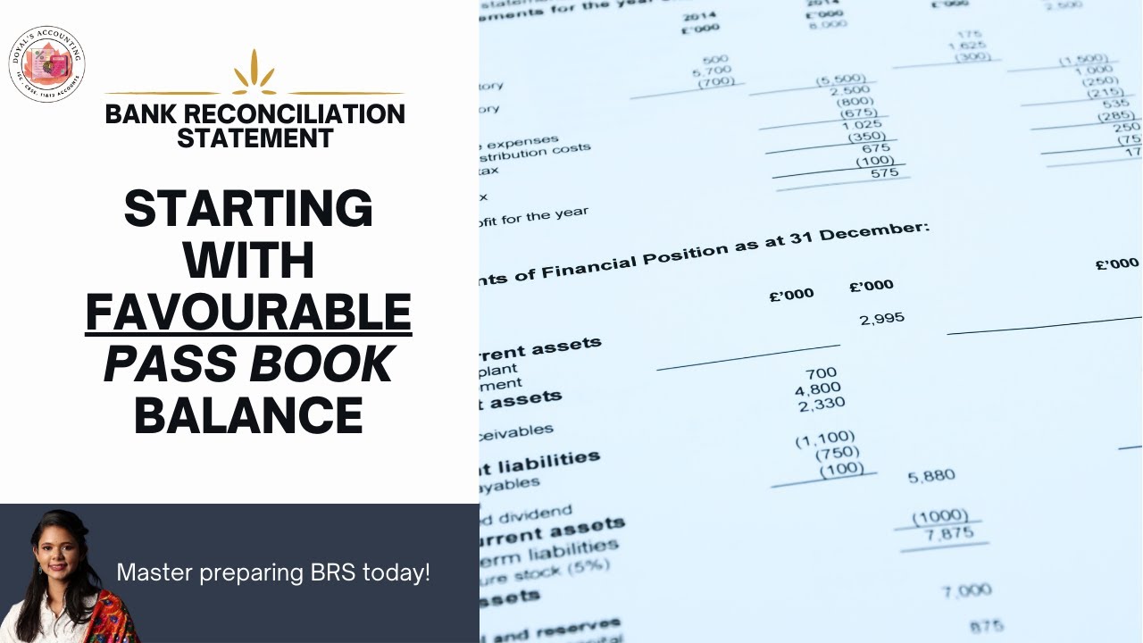 Preparing BRS: Starting with Favorable PASS BOOK Balance | EXAMPLE 3 ...