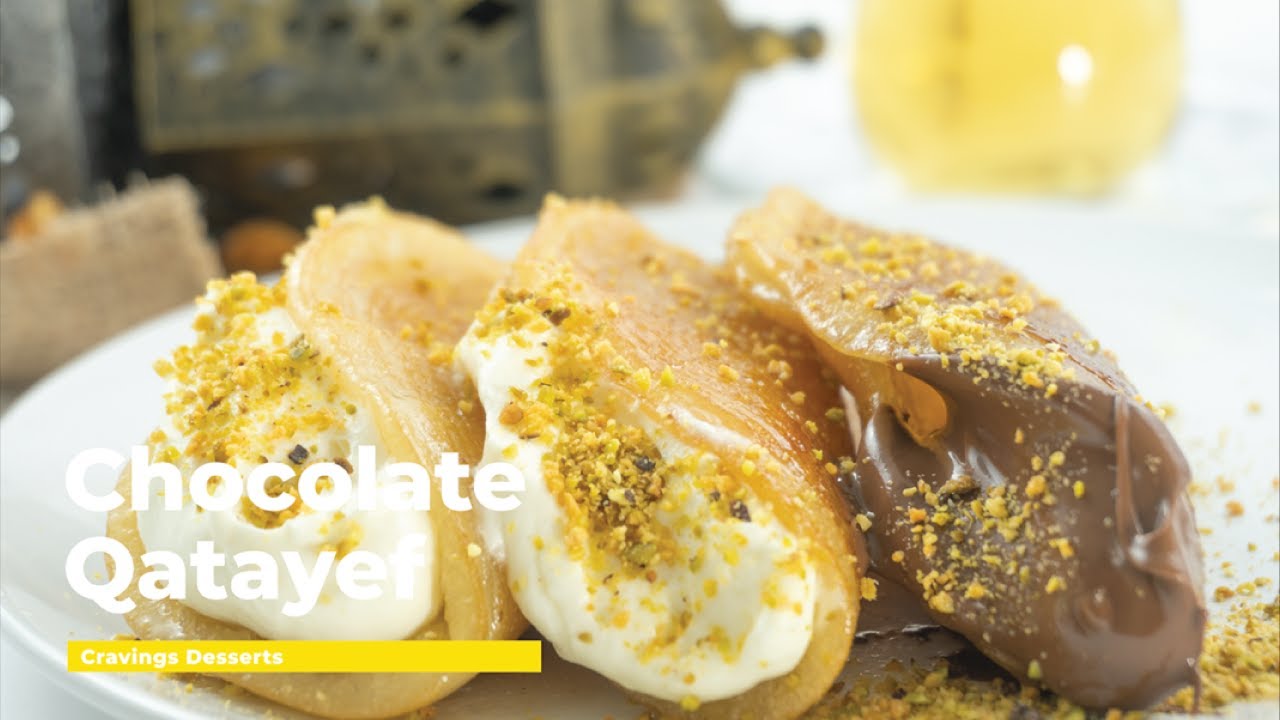 How to make Qatayef (Pancake Dumplings) | Cravings - YouTube
