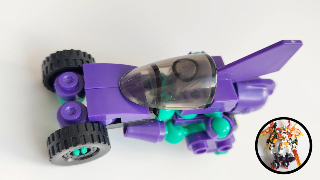 How to build this mini Purple car Transformer with Lego or other bricks ...