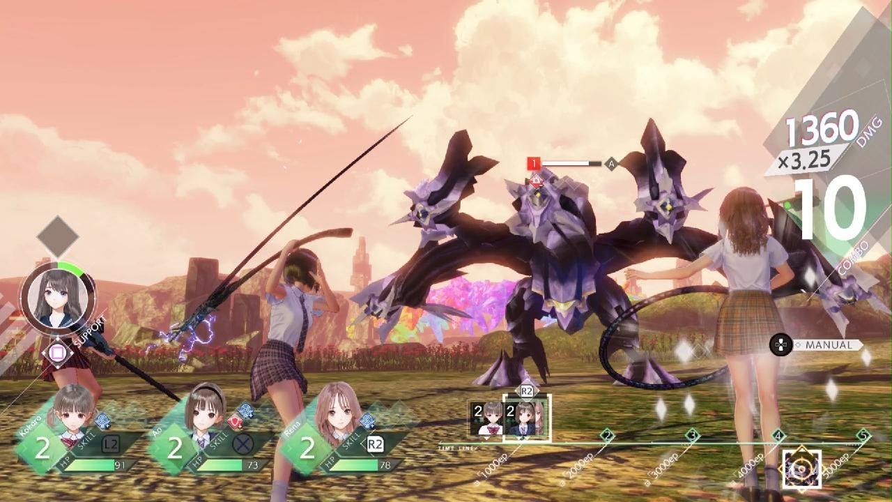 BLUE REFLECTION: Second Light First Stunlocked Boss - YouTube
