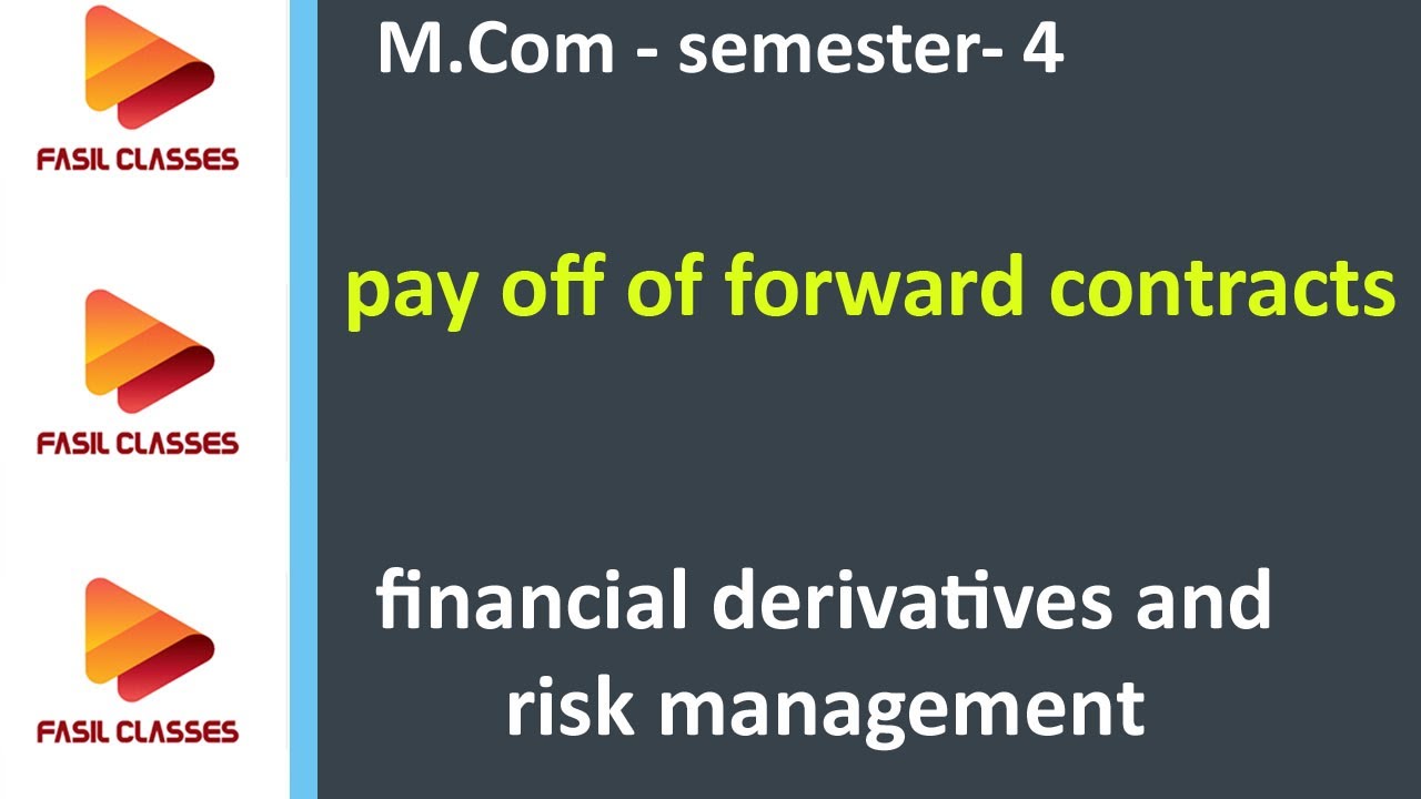 terms used in forward contracts, payoff of forward contracts - YouTube