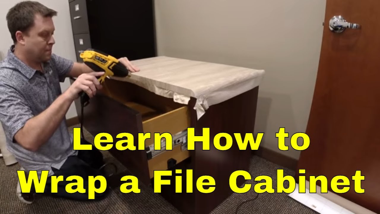 How to wrap a file cabinet using the 3M Di-Noc Architectural Finish ...
