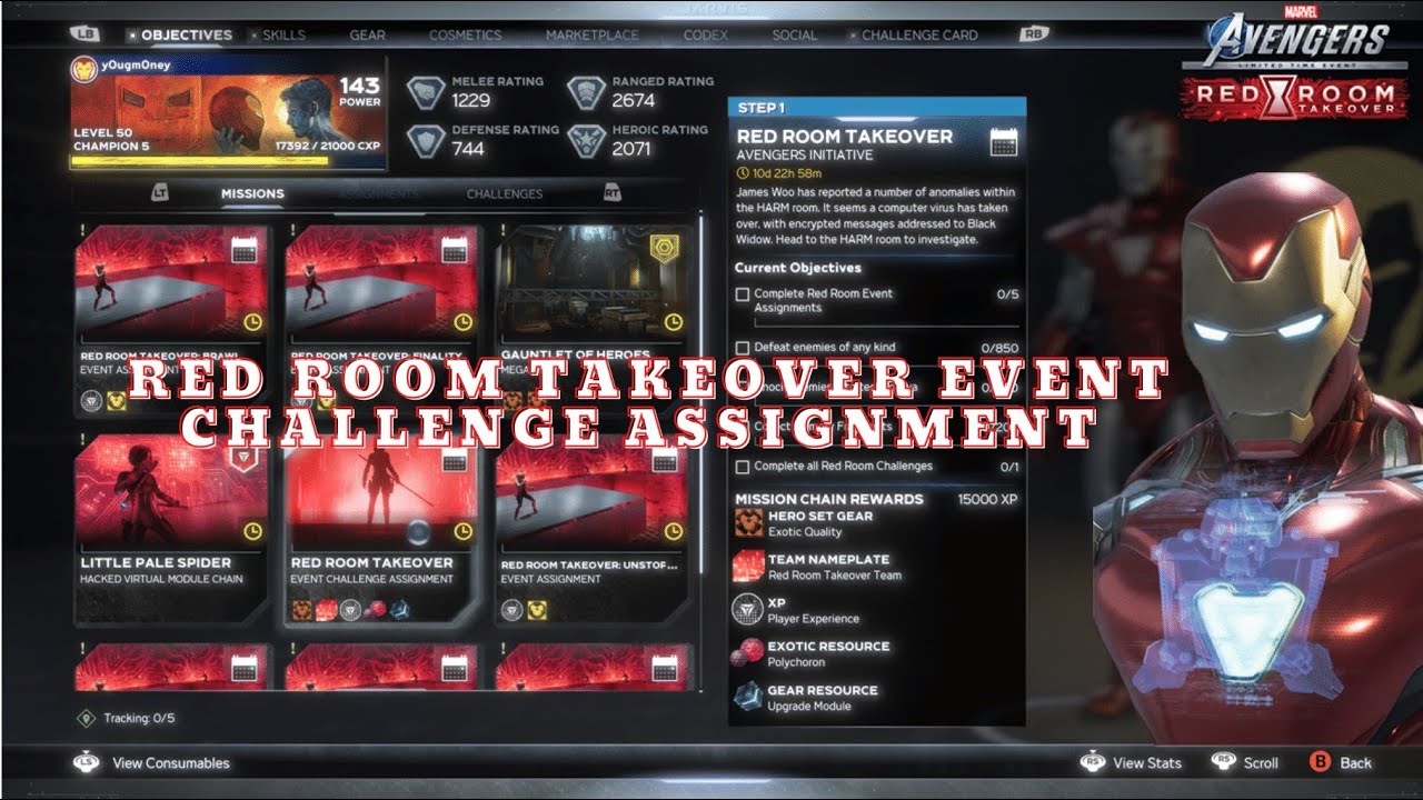 Marvel's Avengers: Red Room Takeover Event Mission Chain Guide | Guaranteed Exotic Hero Set Gear ...