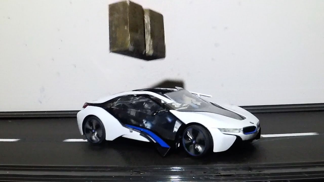 RC Car Gets Wrecked By Falling Objects - YouTube