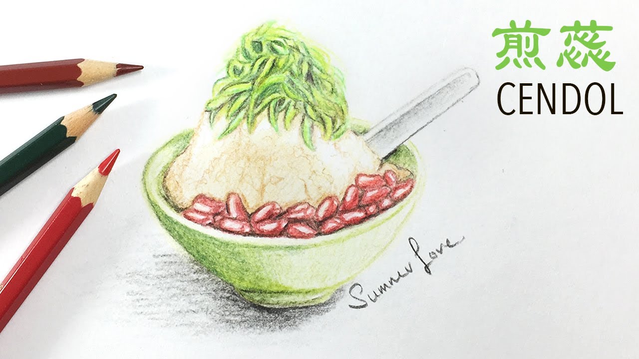How to Draw CENDOL | 煎蕊 | MUST-EAT FAMOUS SINGAPORE FOOD! - YouTube