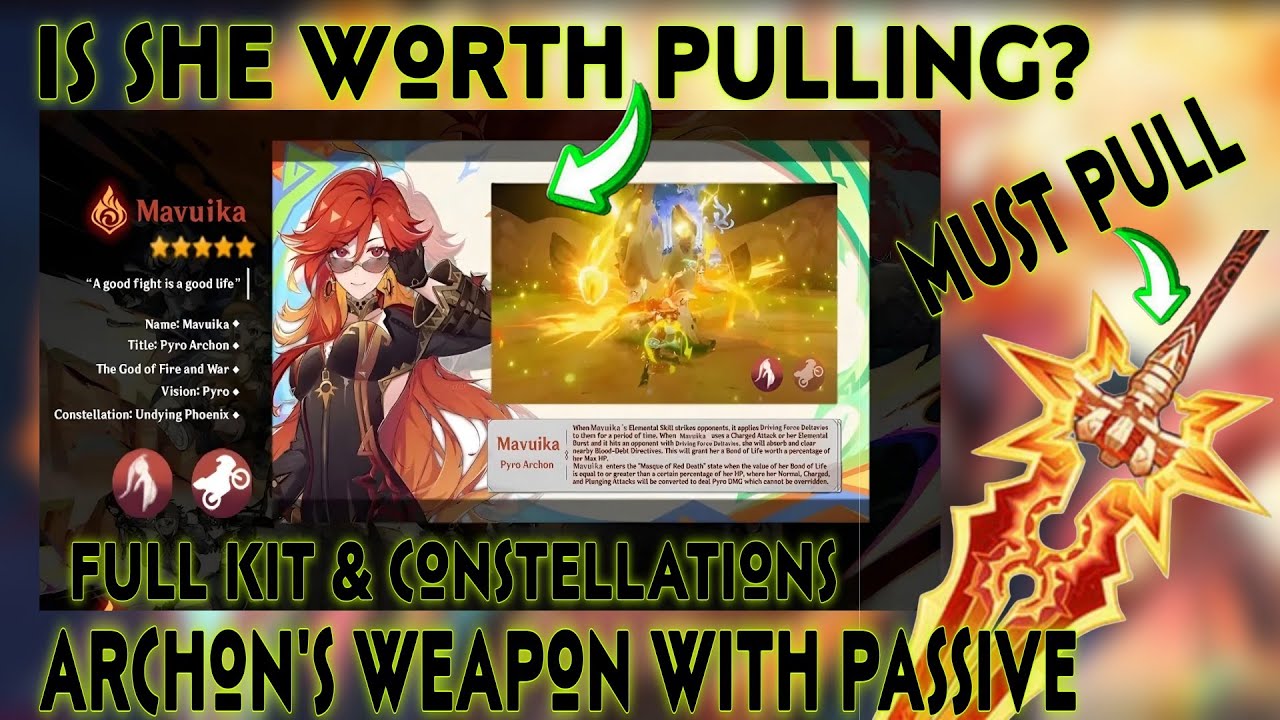 🚨ALART🚨!! MAVUIKA'S FULL KIT WITH CONSTELLATIONS AND PASSIVE | PYRO ...